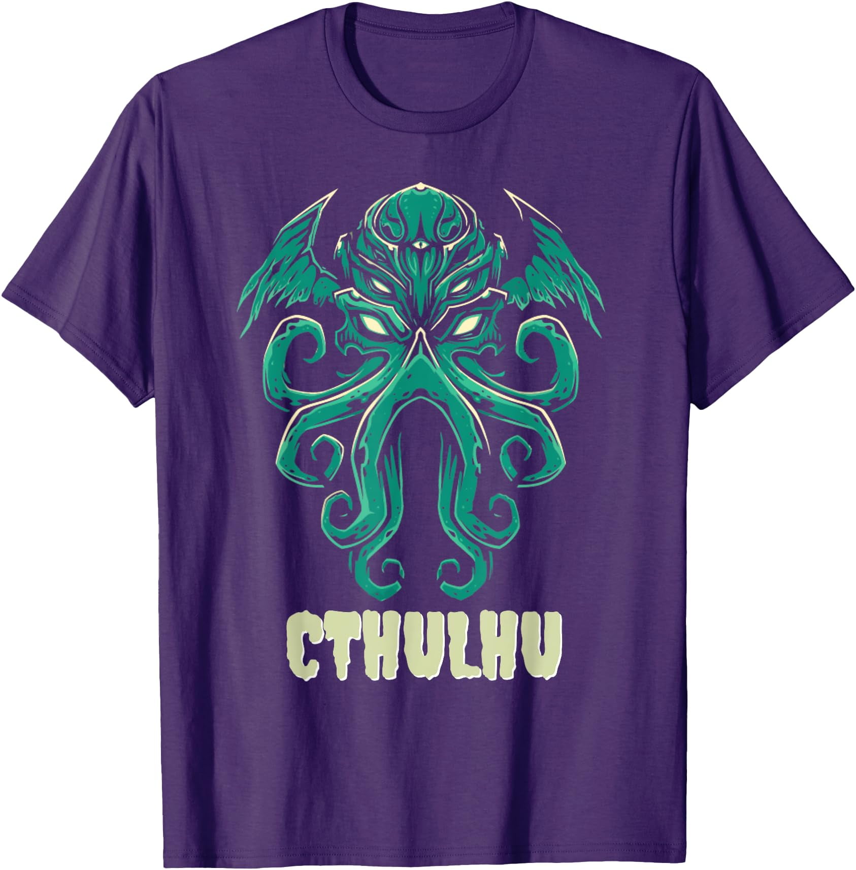 Cthulhu Mythos Face Softstyle Unisex T-Shirt,Purple Color,Size L ...