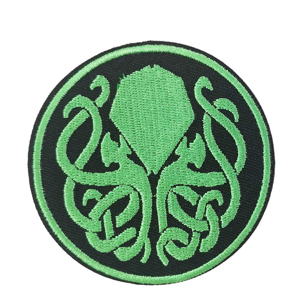 Cthulhu Rlyeh Hp Lovecraft Horror Logo Embroidered Iron On Patch ...