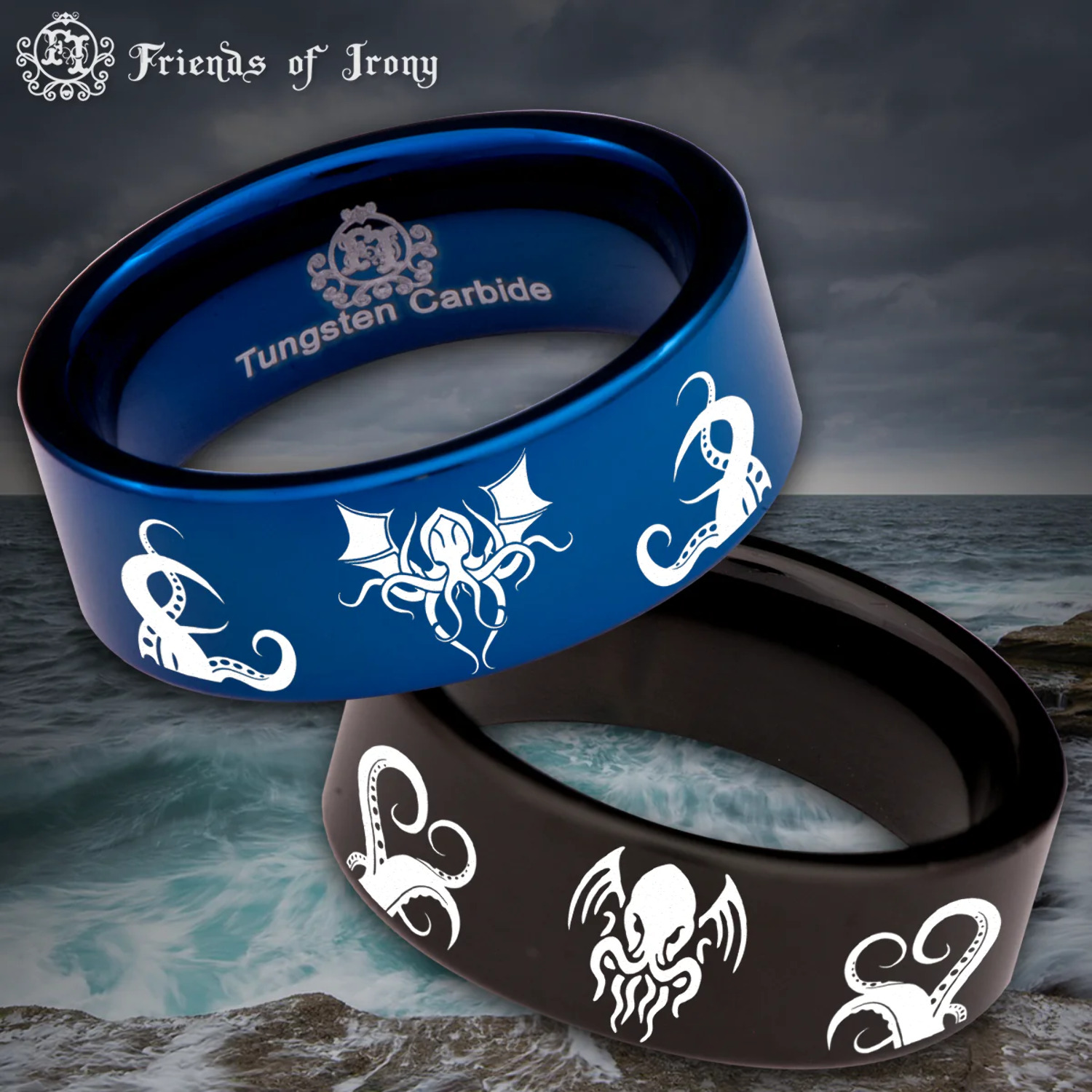 Cthulhu Tungsten Carbide Ring - Walmart.com