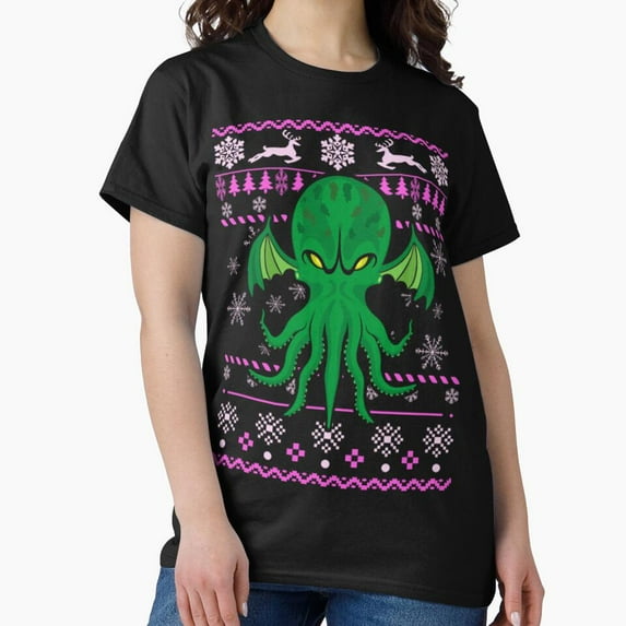 Cthulhu Ugly Xmas Gift N°27 with Cosmic Holiday Humor Unisex T-Shirt ...