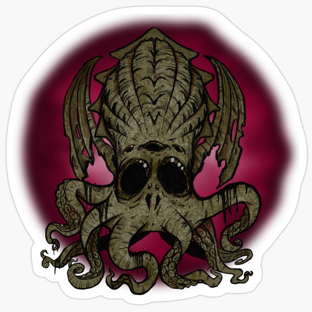 Cthulhu Yuhu Stickerphone Decal Water Bottle Stickers, Vinyl Stickers ...