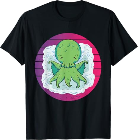 Cthulhu makes a snow angel, funny Illustration of Cthulhu T-Shirt ...