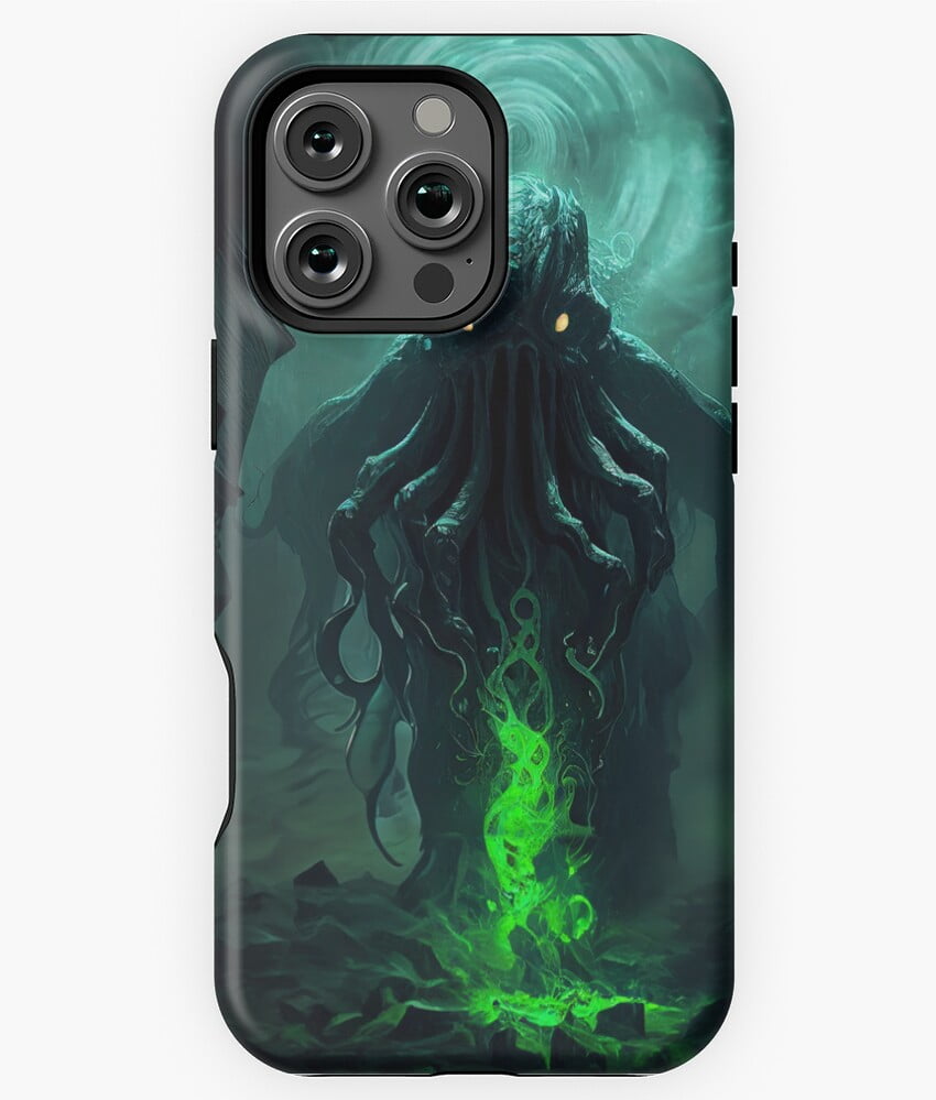 Cthulhu on Monster Mountain Art Phone Case for iPhone 16 15 14 13 12 11 ...