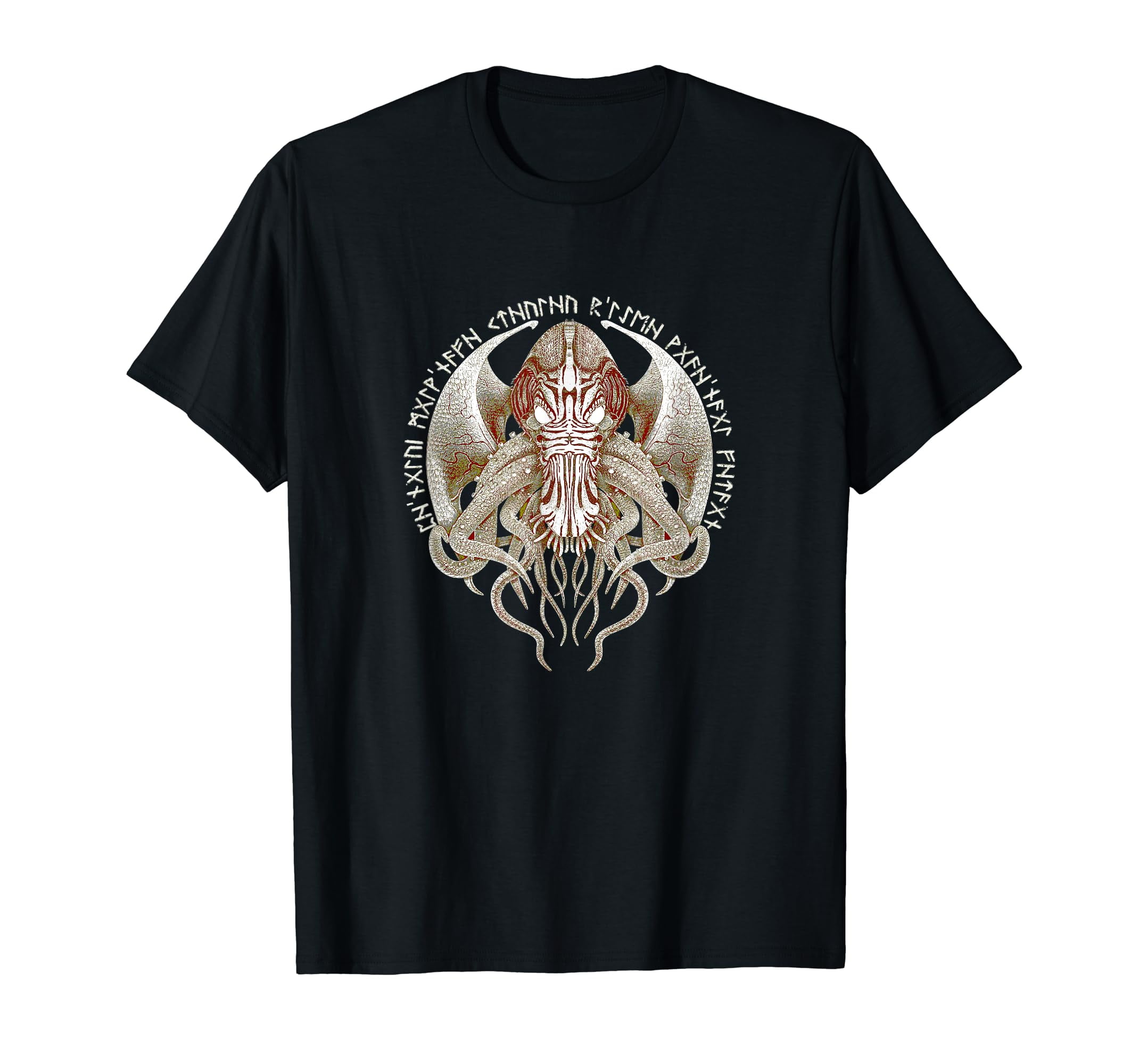 Cthulhu the Great One with wings and runes Steampunk Cthulhu T-Shirt ...