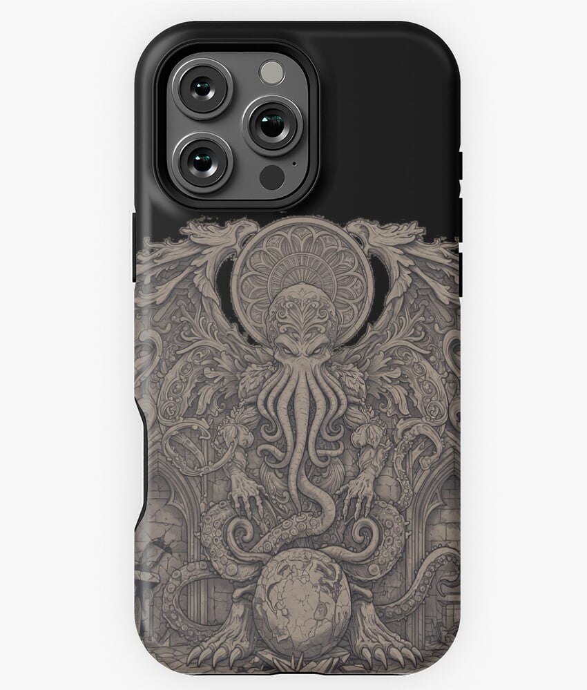 Cthulhu the Worldbreaker Gothic Horror Phone Case for iPhone 16 15 14 ...