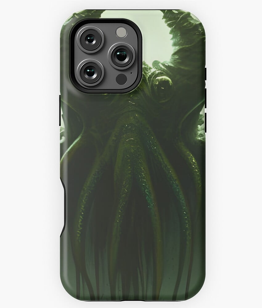 Cthulhu with Sinister Look Horror Phone Case for iPhone 16 15 14 13 12 ...