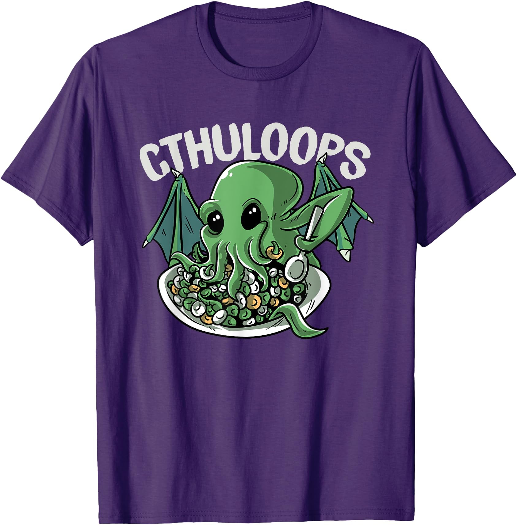 Cthuloops Kawaii Cthulhu Myth Cereal Parody Softstyle Unisex T-Shirt ...