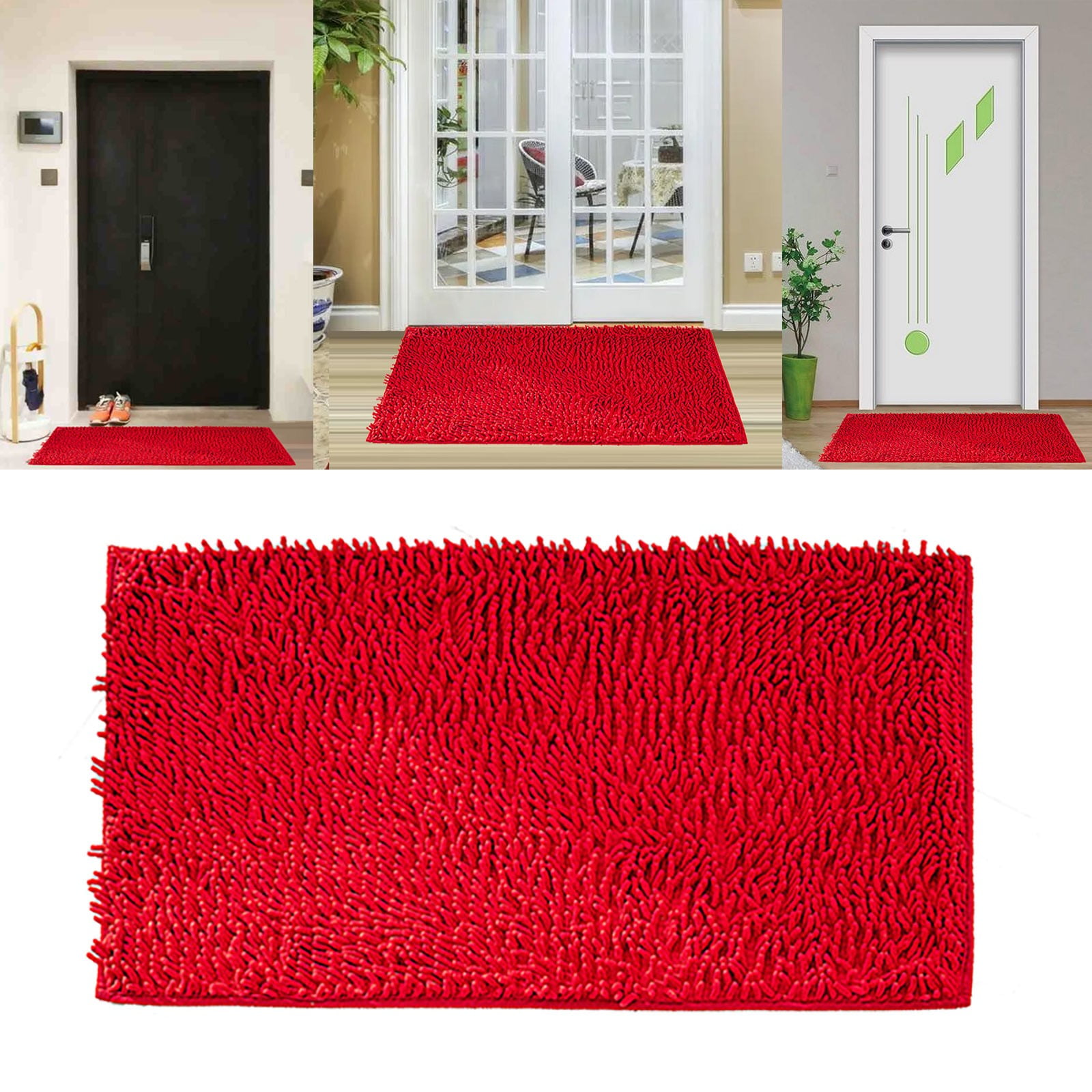 Ctnporpo Carpet Absorbent Door Mat Indoor Low Profile Rubber Backing ...