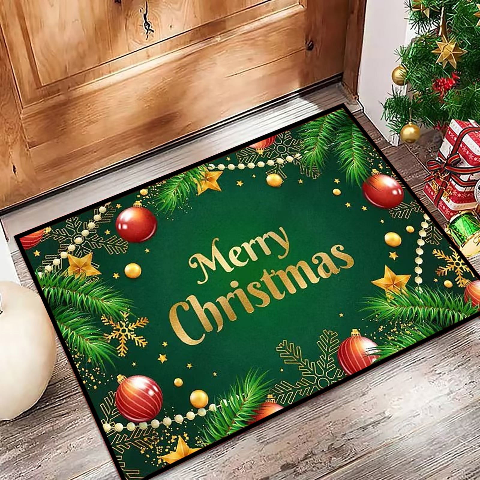 Ctnporpo Carpet Christmas Day Carpet Super Absorbent Microfiber Kitchen ...