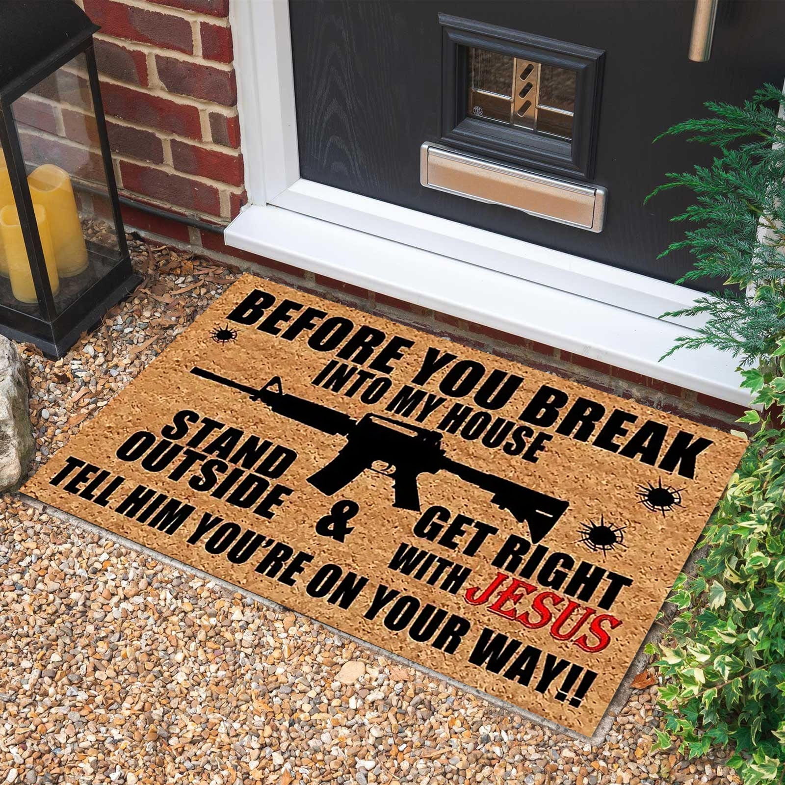 Ctnporpo Carpet Firearms Mat Holiday Mat Welcome Door Mat Door Mat Area ...