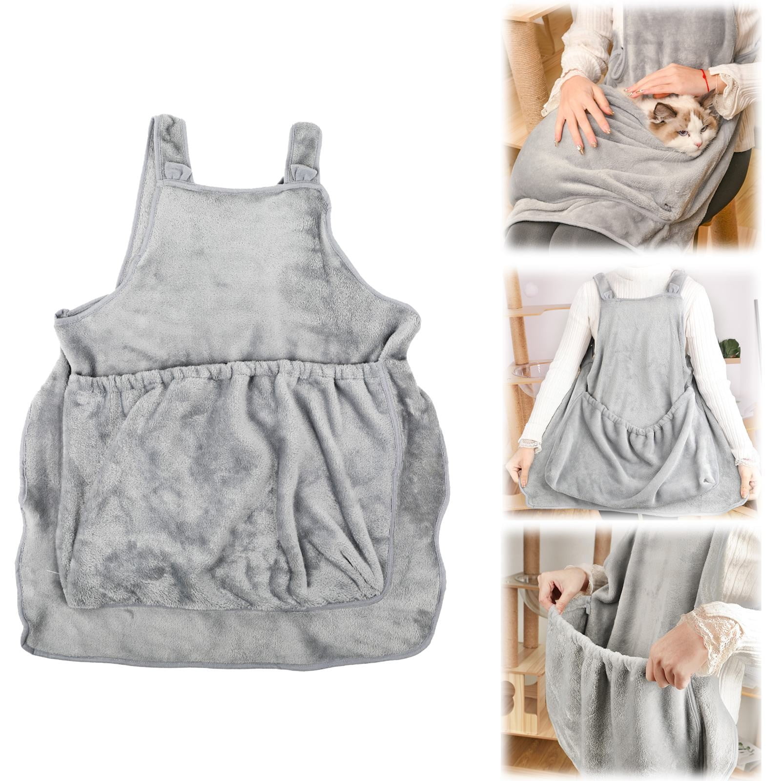 Ctnporpo Cat Grooming Apron Flannel Cat Hugging Suit Leaky Leg Cat ...