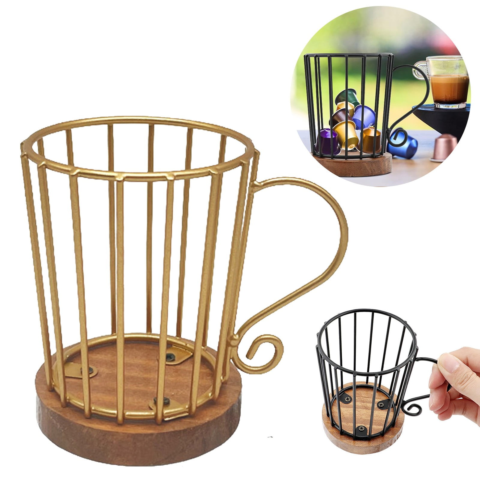 Ctnporpo Clearance Home Textile Storage Wood And Art Cup Holder For ...