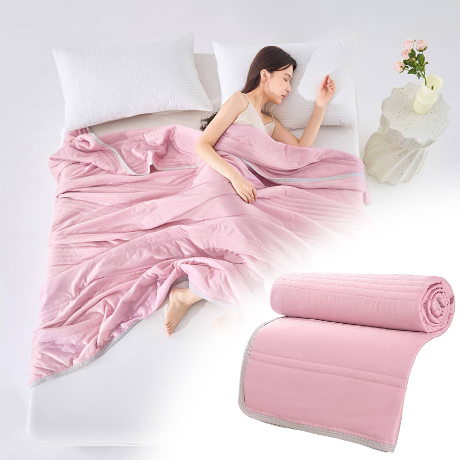 Ctnporpo Comforter for Hot Sleepers Lightweight Summer Blanket Soft Breathable Double Side Cold ...