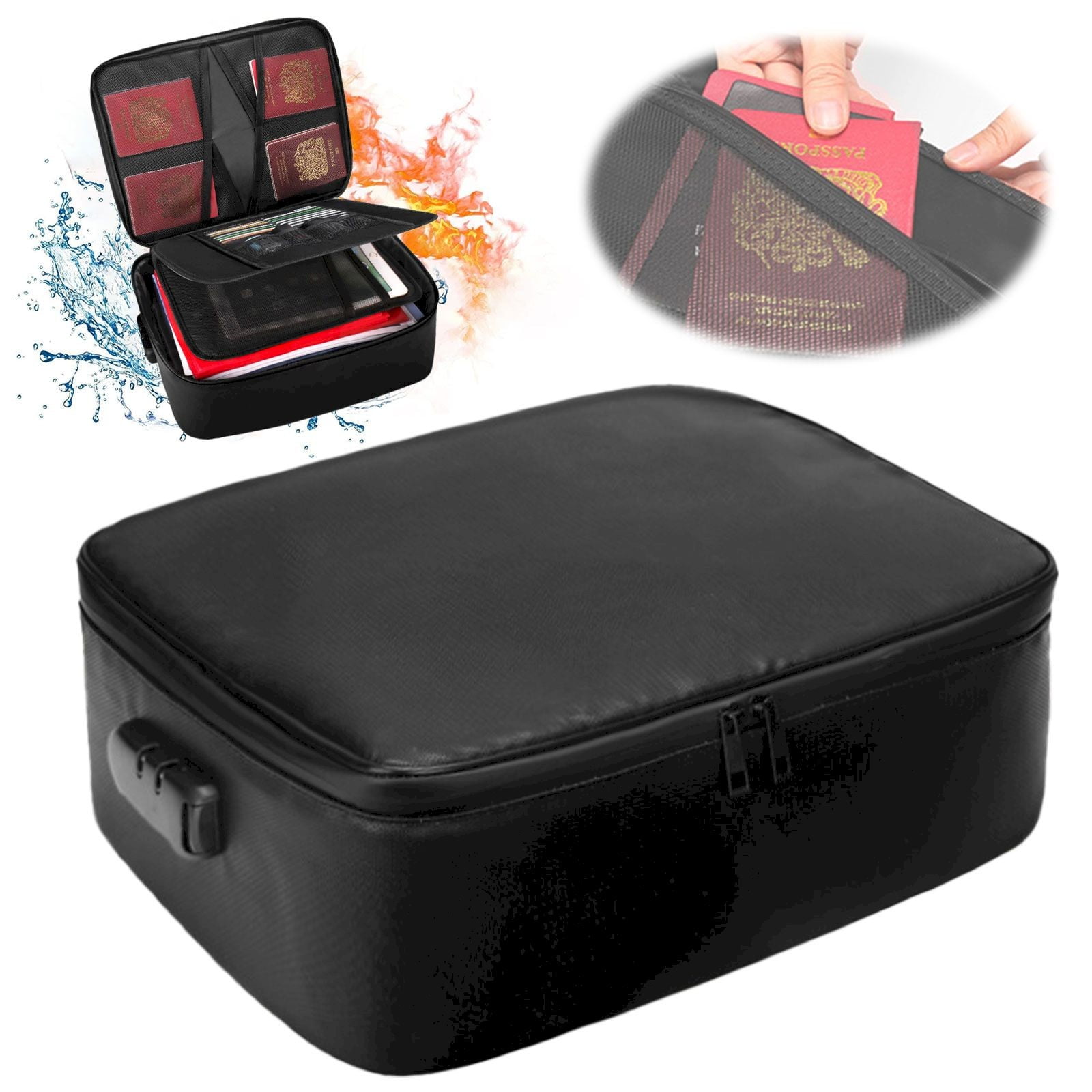 Ctnporpo Document Organizer with Lock Upgraded Heat Insulated Fireproof ...