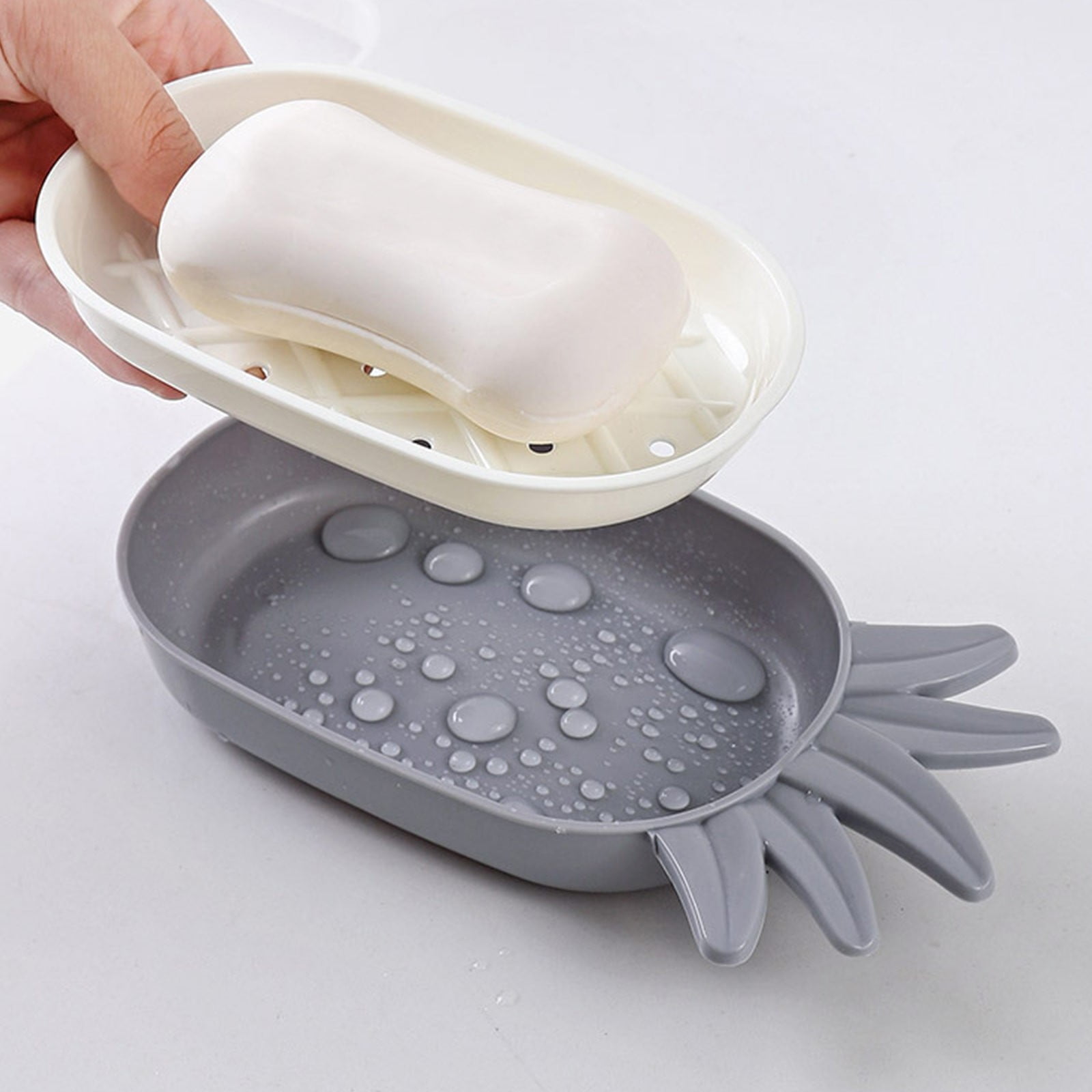 Ctnporpo Dual Pineapple Draining Soap Tray Smooth Easy To Clean ...