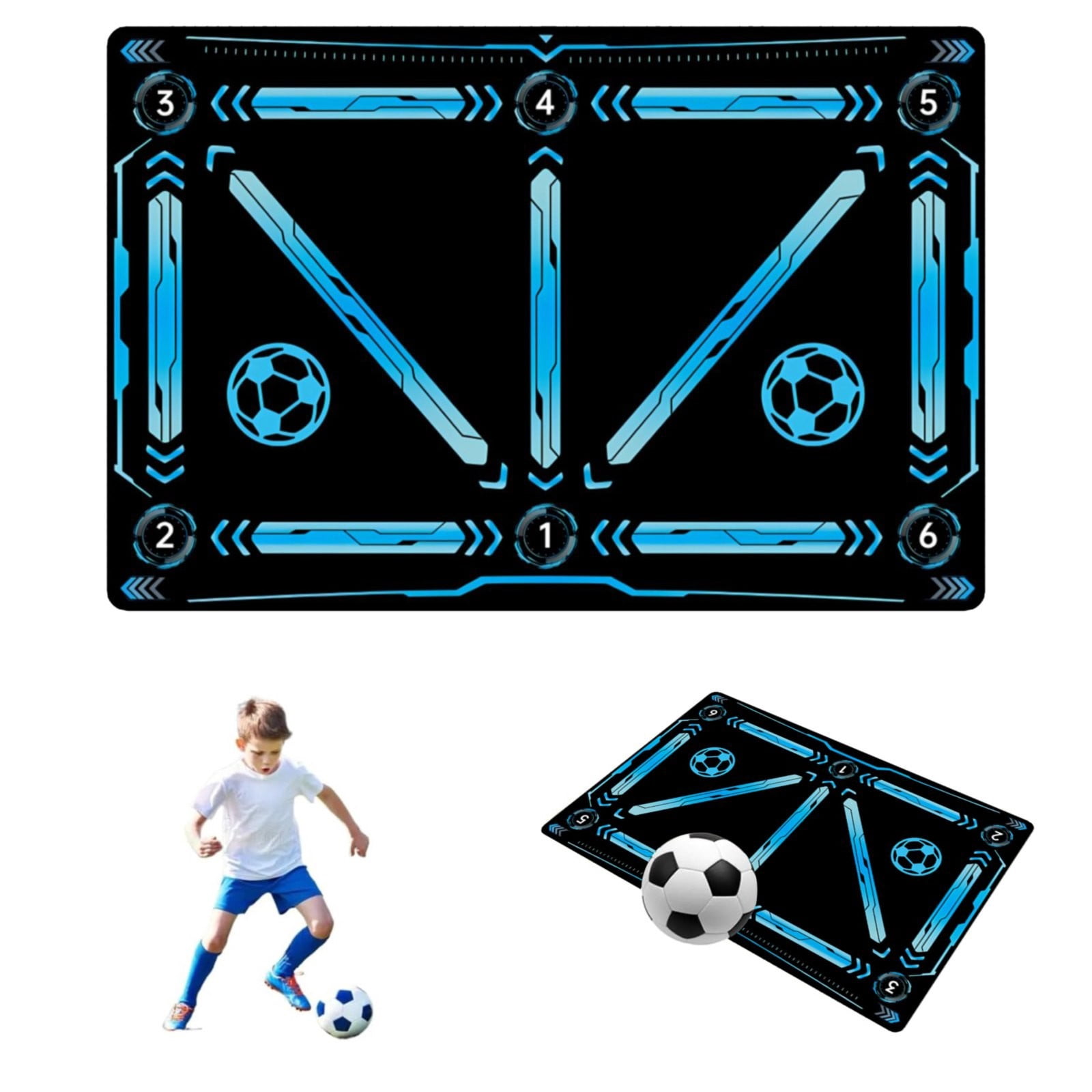 Ctnporpo Football Footstep Training Mat Soccer Training Mat Agility ...