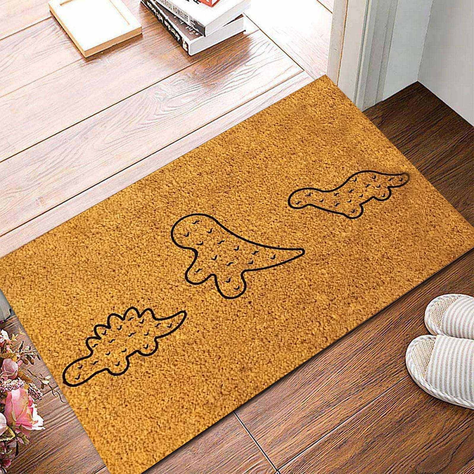 Ctnporpo Funny Little Dinosaur Door Mat Anti Slip Dirty Door Rug ...