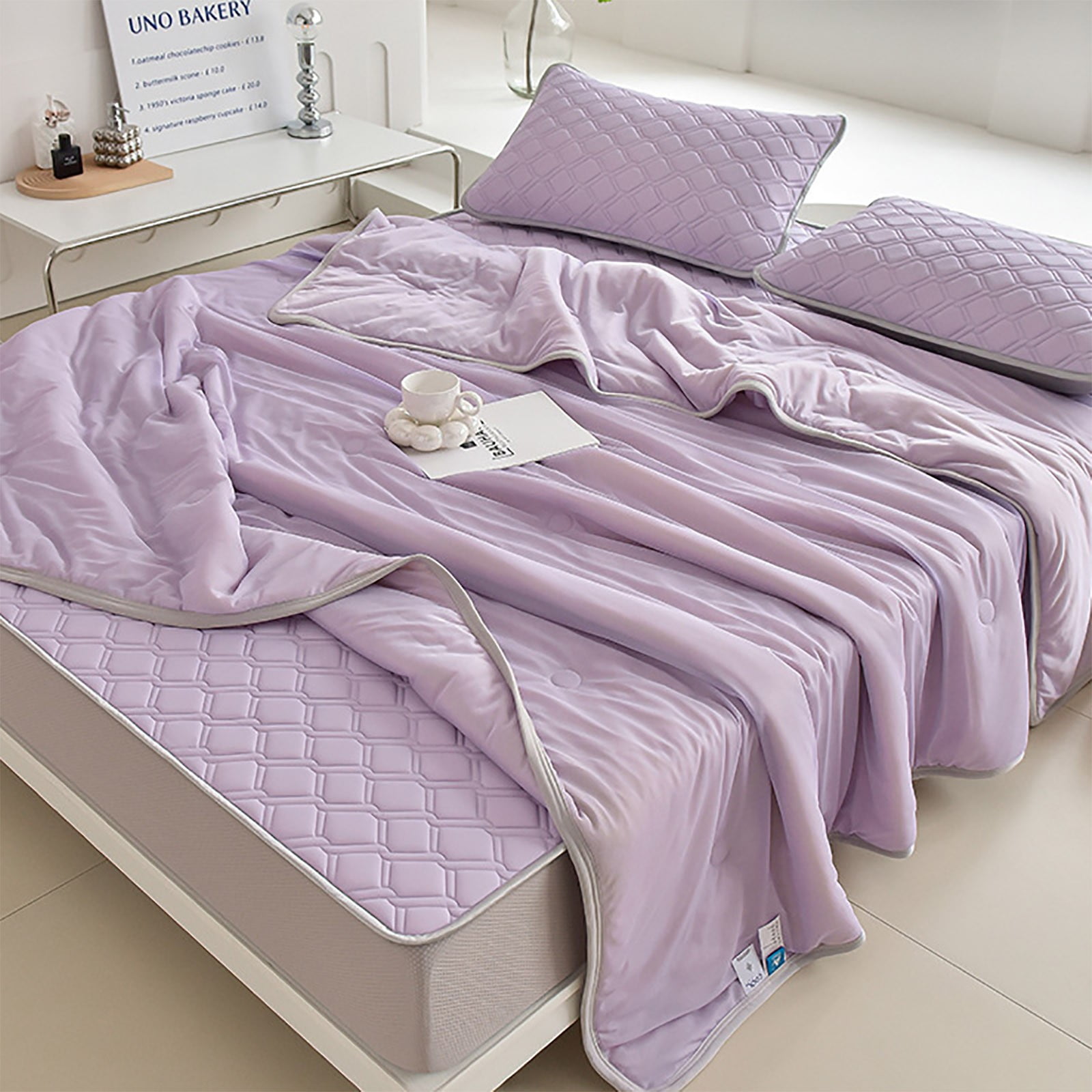 Ctnporpo High Grade Cool Feeling Silk Summer Cool Quilt Does Not Run Cotton Silk Slippery Can Be ...