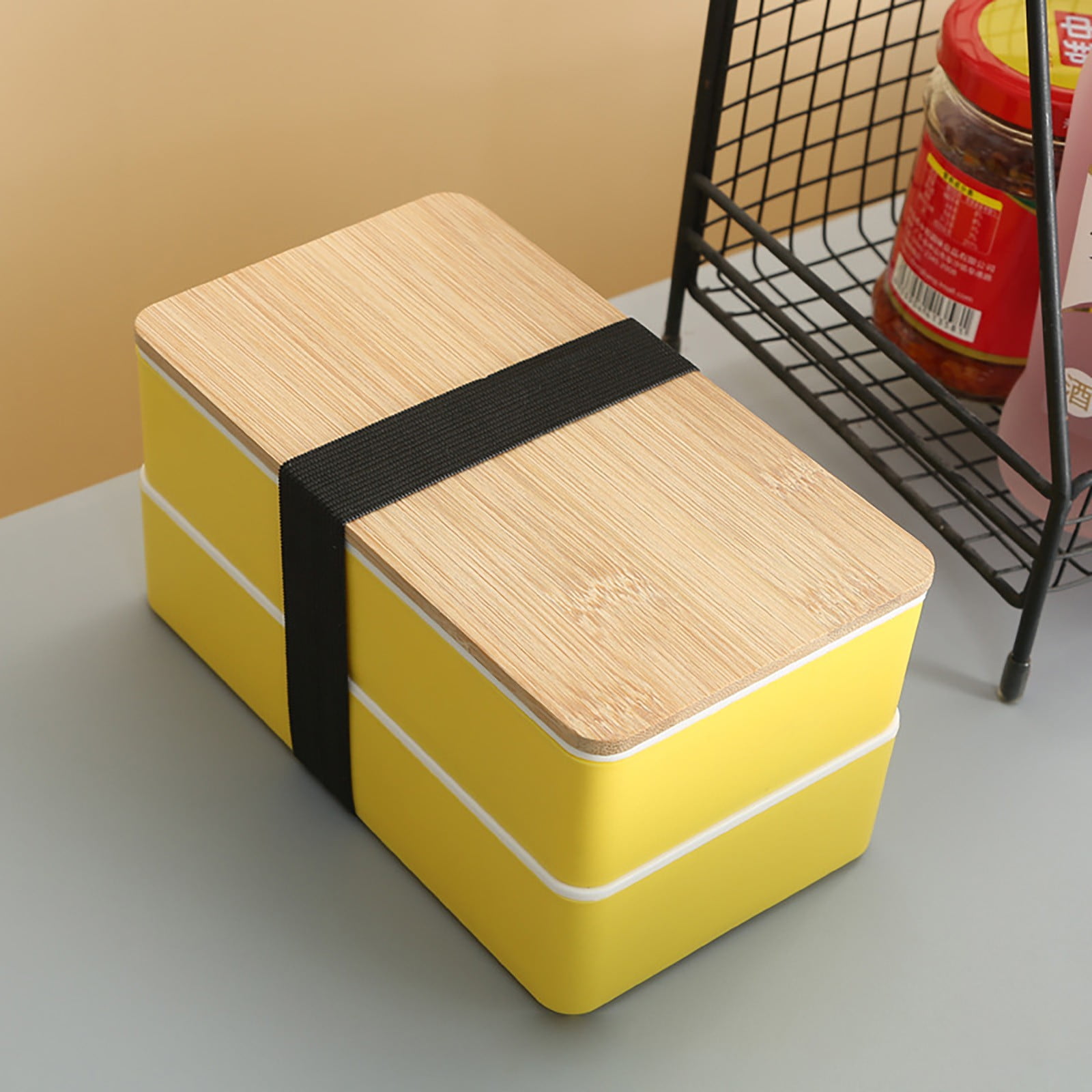 Ctnporpo Kitchen Supplies Tableware Double Layer Rice Boxes With ...