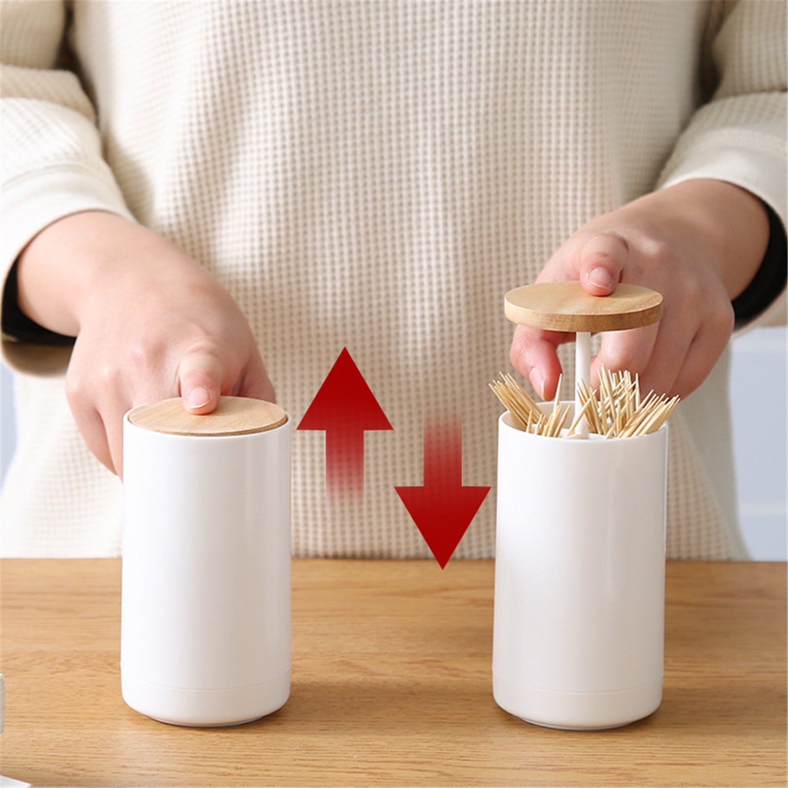 Ctnporpo Living -Type Automatic Holder Room -Up Toothpick Box Household ...