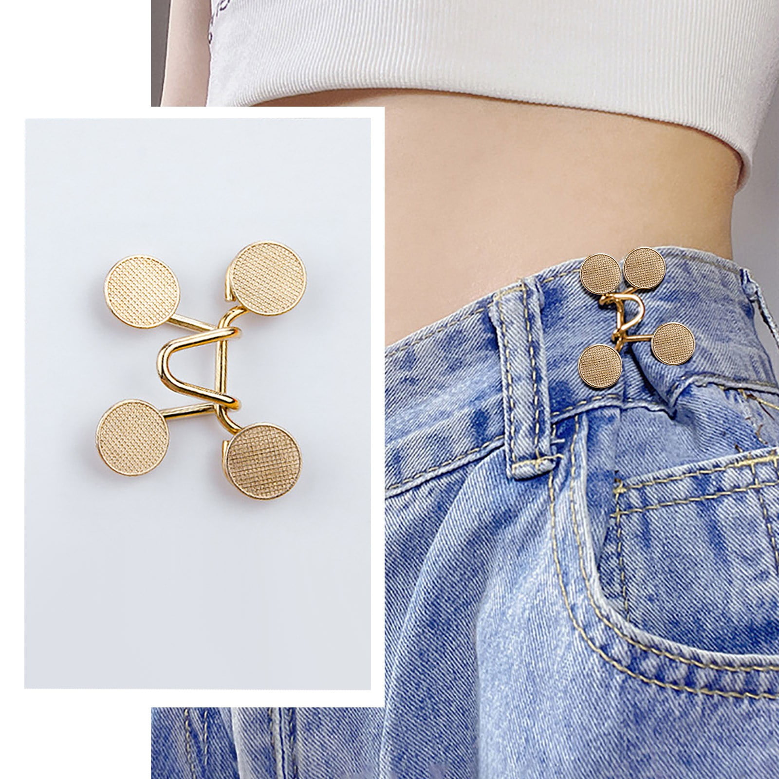 Ctnporpo Pant Waist Tightener Adjustable Jean Button Pins 1PC Button ...