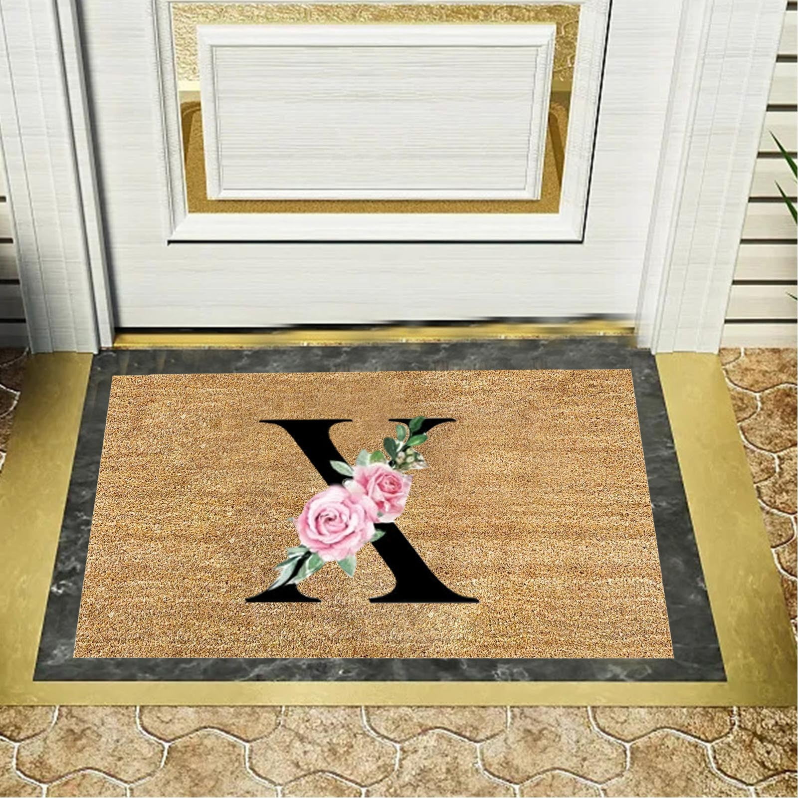 Ctnporpo Personalized Alphabet Doormat for Welcoming Guests At Your ...