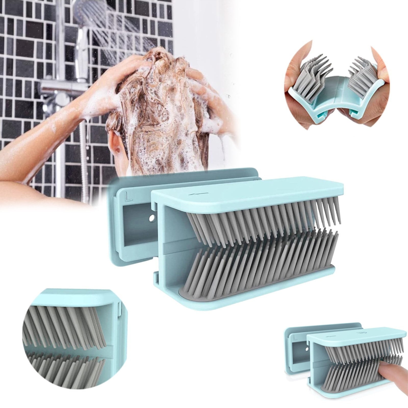 Ctnporpo Shower Hair Catcher Wall Reusable Hair Trap for Shower Drain ...