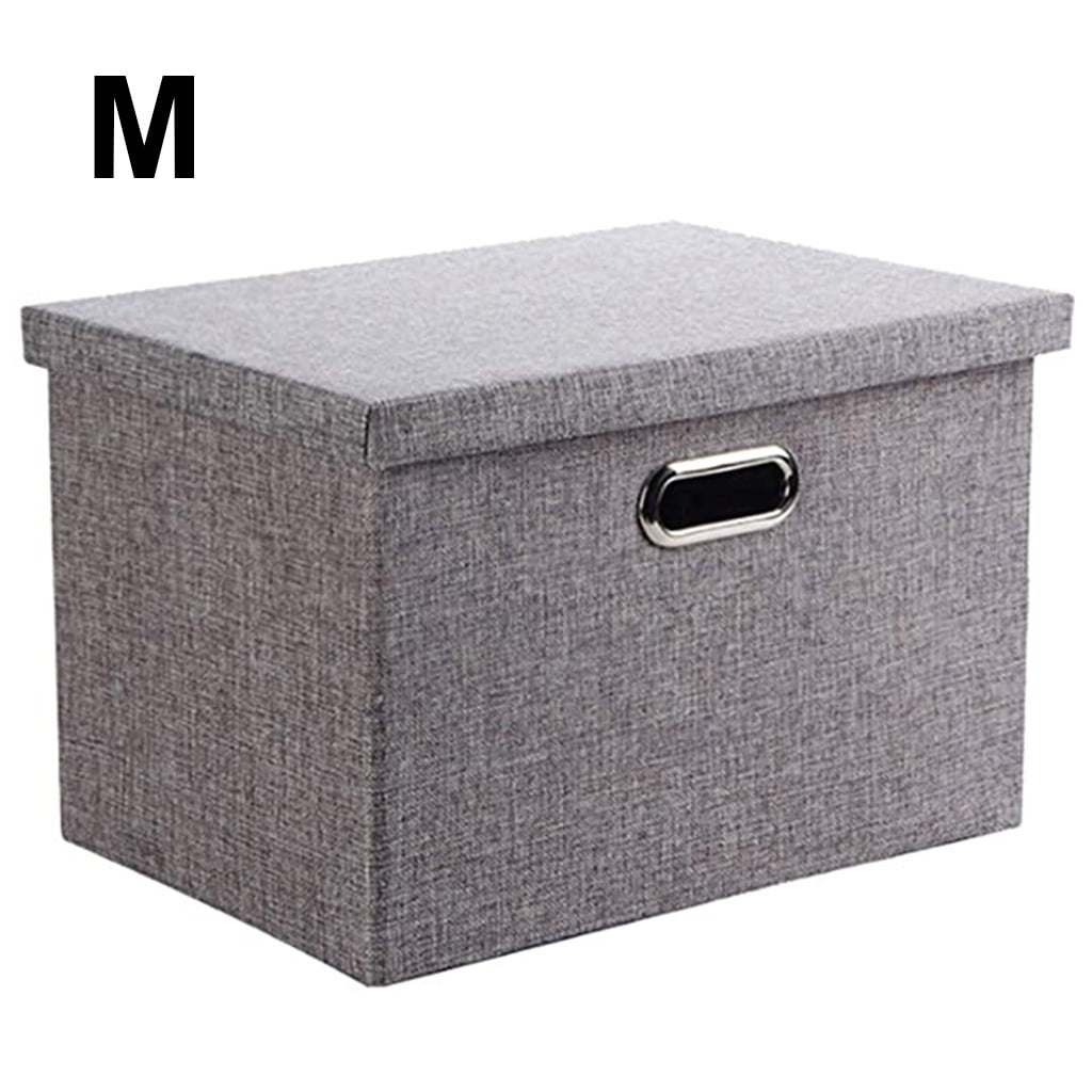 Ctnporpo Storage Box Collapsible Linen Fabric Clothing Basket Bins Toy ...