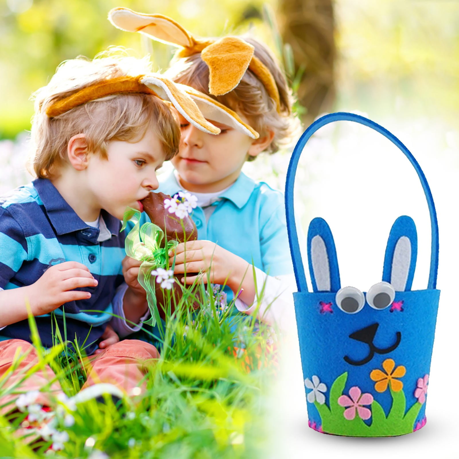Ctnporpo Storage Case Kids DIY Easter Egg Bunny Basket Craft Kit for ...