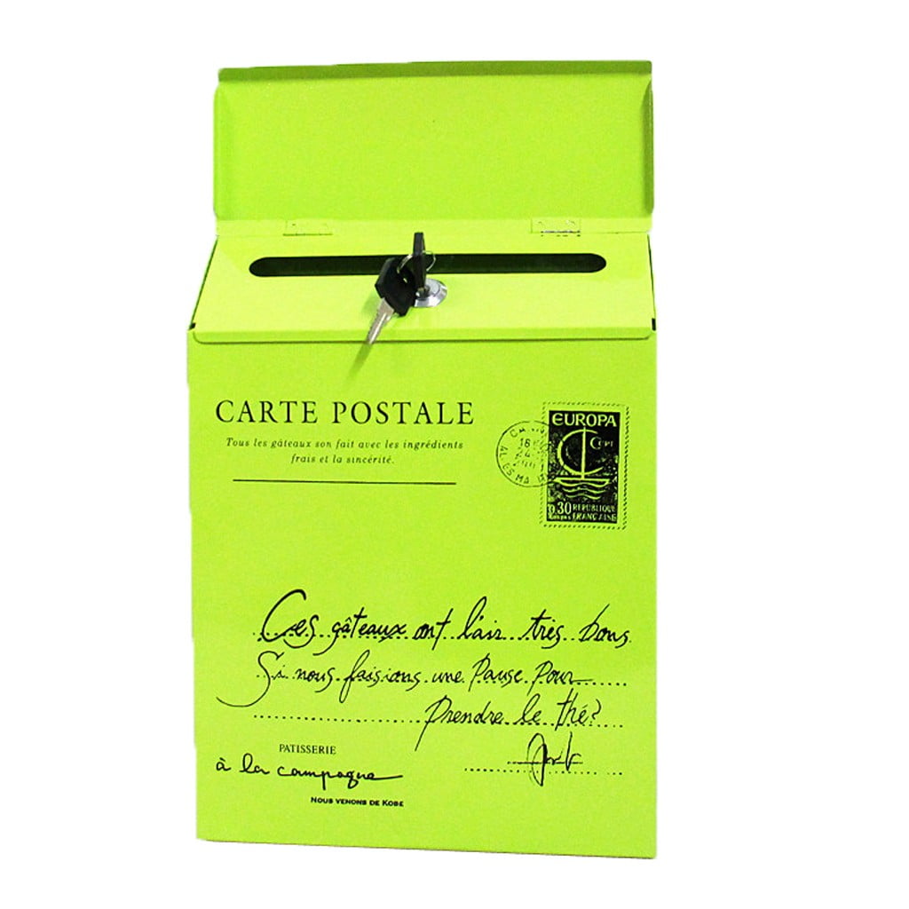 Ctnporpo Storage Case Vintage Retro Wall Mount Mailbox Mail Postal ...