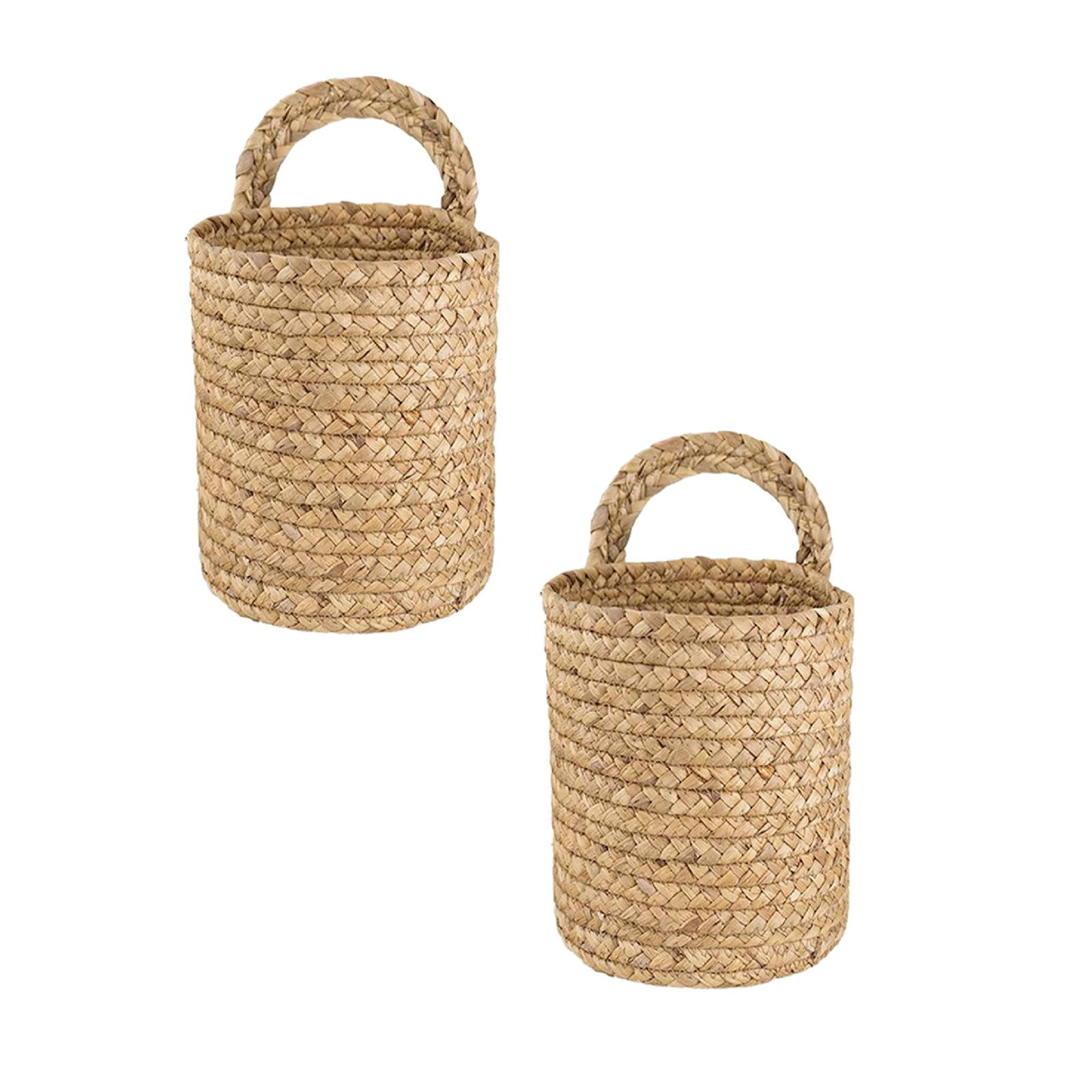 Ctnporpo Storage Case Wall Hanging Storage Baskets Small Seaweed Woven ...