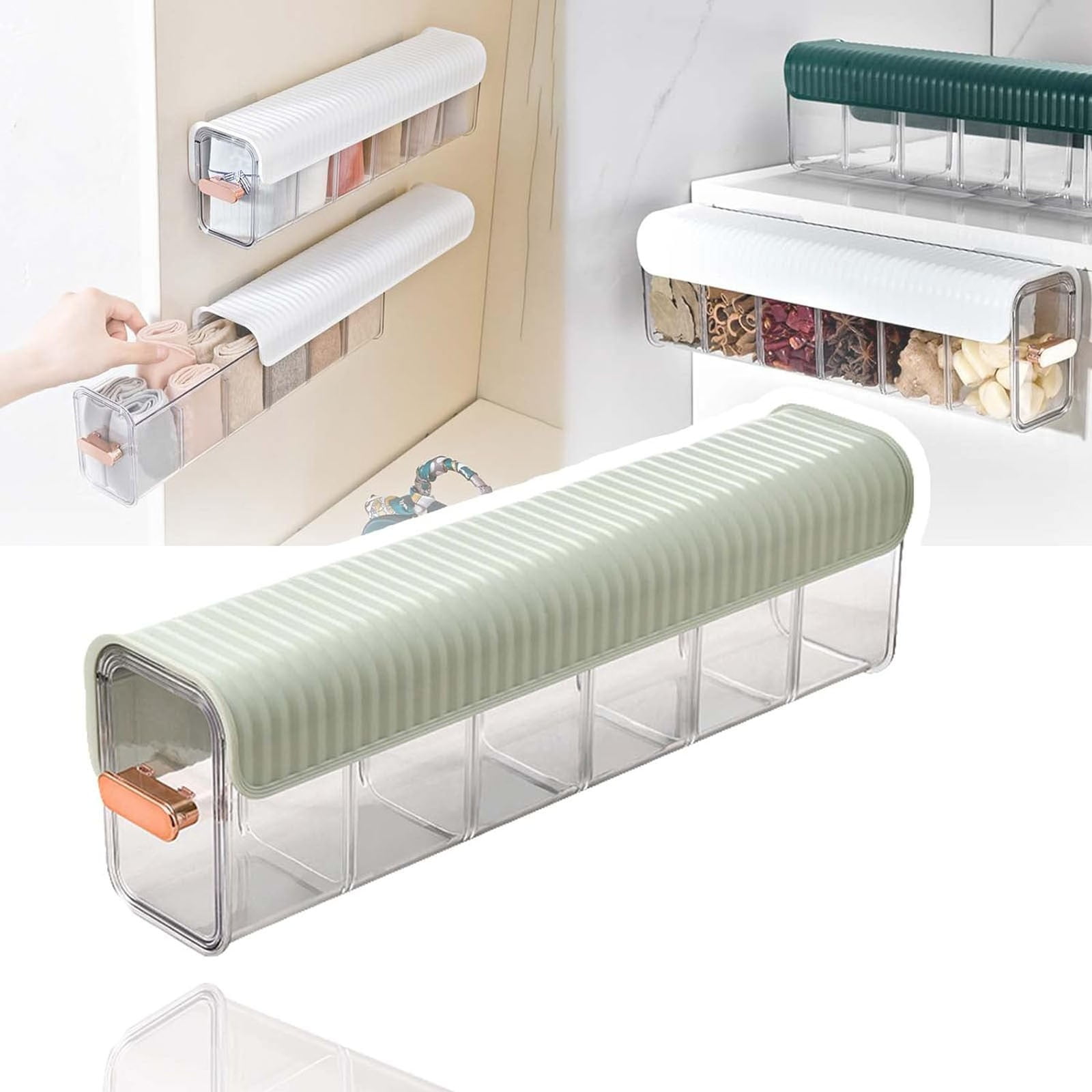 Ctnporpo Underwear Storage Box Wall Mounted Sock Organizer Wardrobe ...