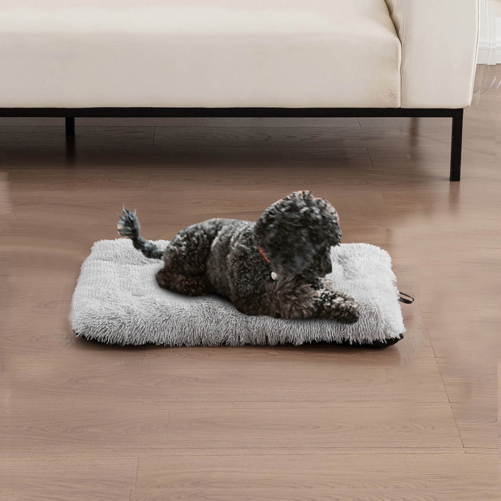 Ctnporpo Washable Dog Crate Mattress Calming Fluffy Anxiety Dog Beds ...