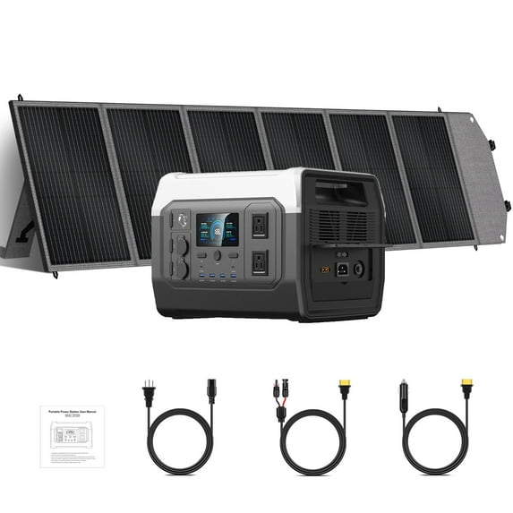 Ctolity 1600W 1024Wh Portable Power Station With 200W Solar Panel ...