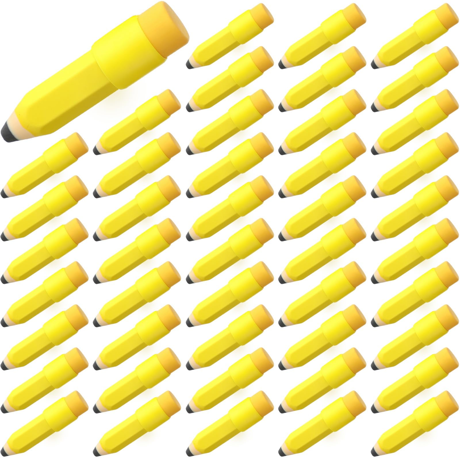 Ctosree 50 Pcs Pencil Erasers Fun Pencil Shaped Cute Erasers Kids ...