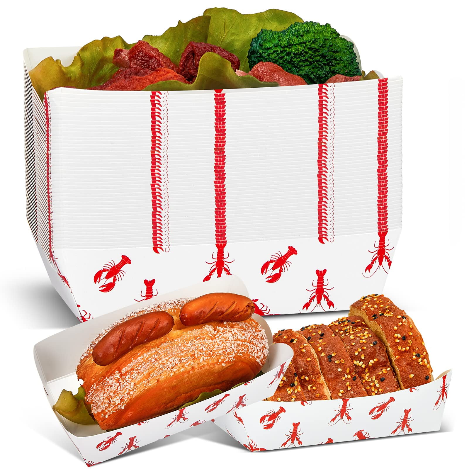 Ctosree 50 Pieces Paper KEF16 Plates Crawfish Boil Birthday Party ...