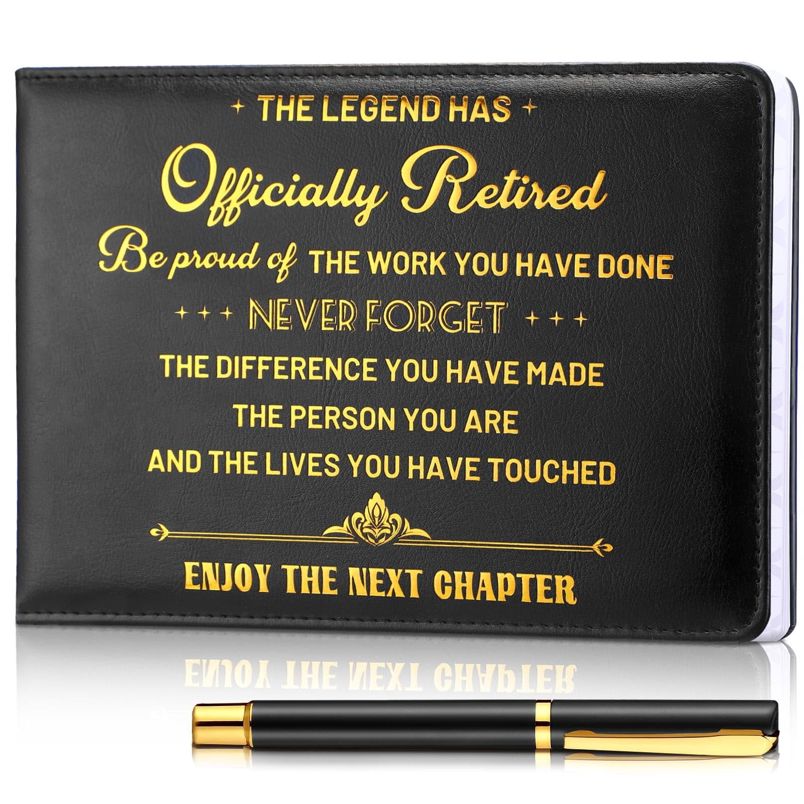 Ctosree Retirement GuestUMRT Book with Signature Pen Retirement Party ...
