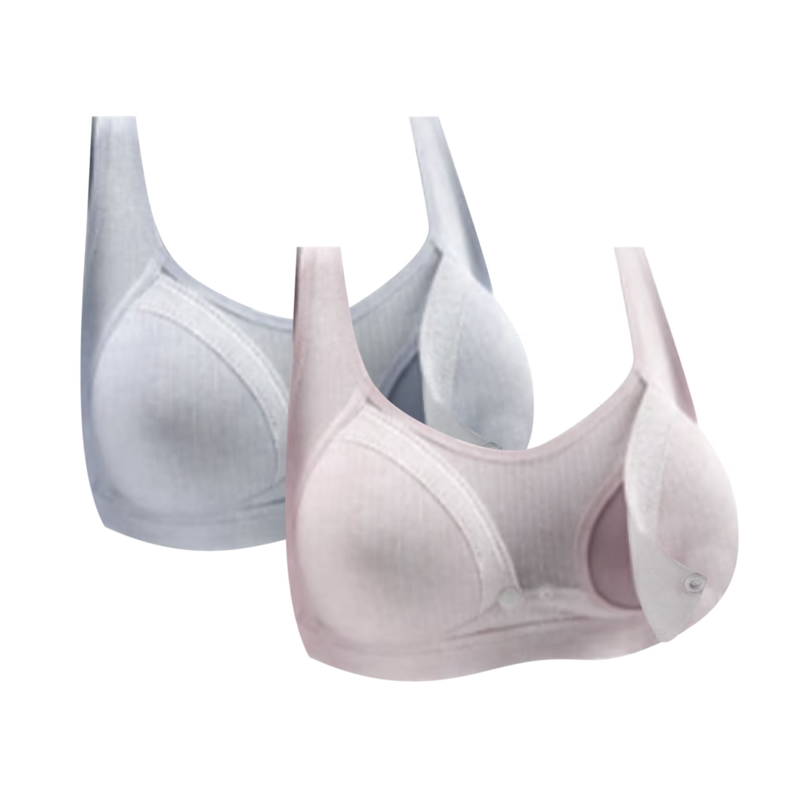 Ctreela 2 Pack Breastfeeding Bra, Pre Opening Breast Feeding Bra ...
