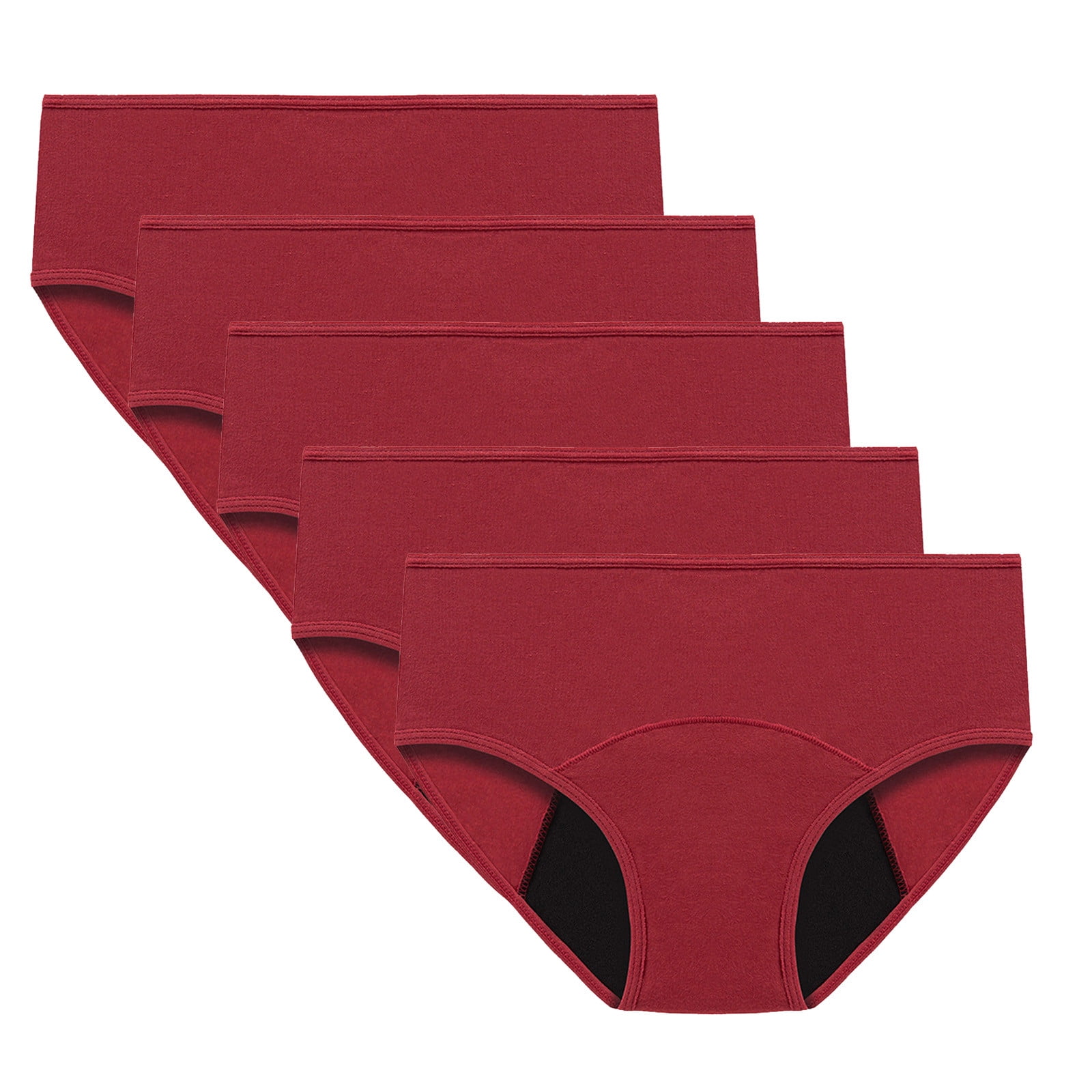 Ctreela 5 Pcs Plus Size Period Underwear for Women, Leakproof Period ...