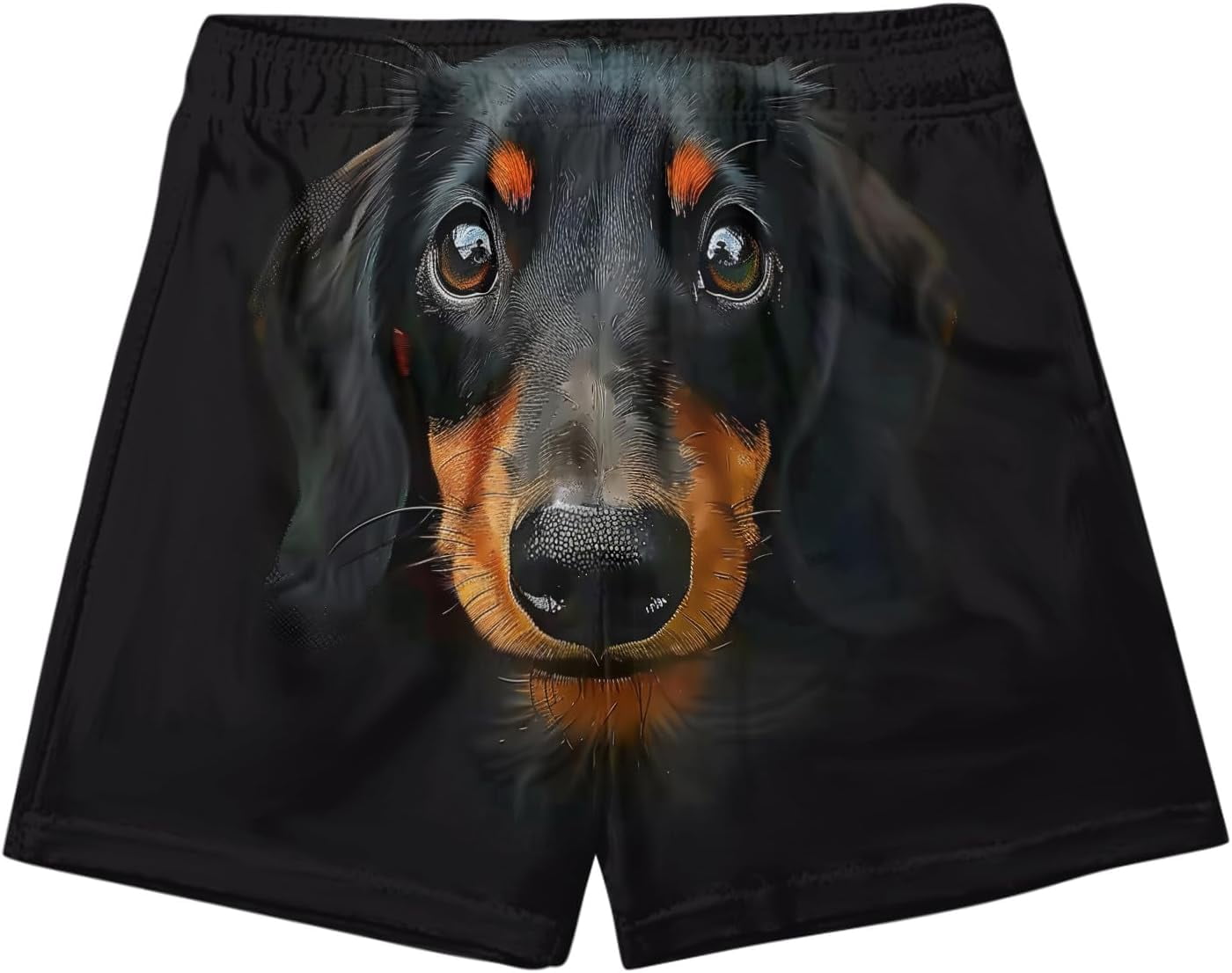 Ctreela Men's Funny Dog 3D Graphic Yellow Loose Fit Summer Beach Shorts ...