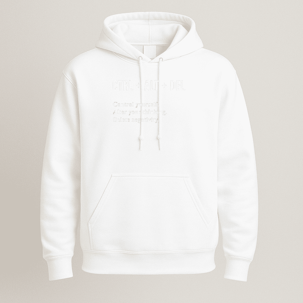 Ctrl ALT DEL Motivational Humor Positive Digital Inspired Life Quote Graphic Hoodie Shirt up to ...