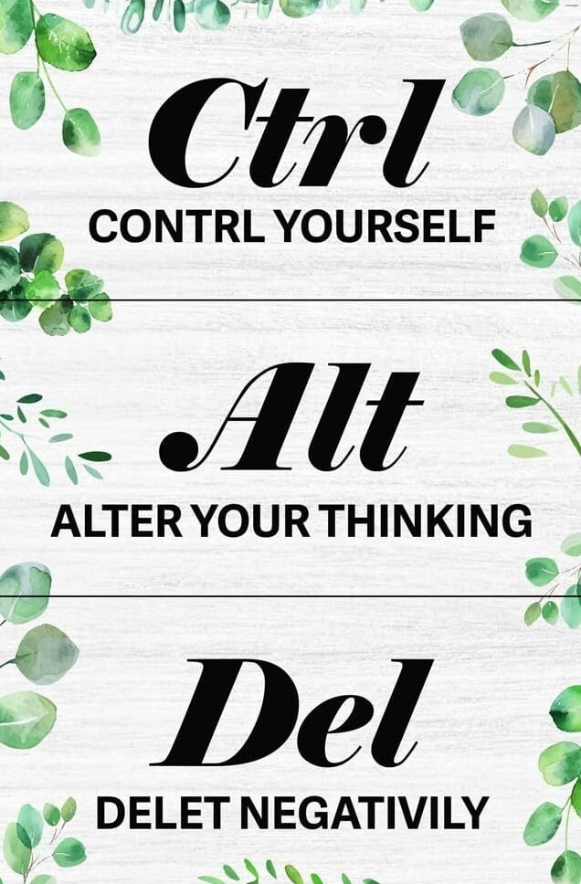 Ctrl Alt Del Inspirational Office Wall Decor,Sage Motivational Quotes ...