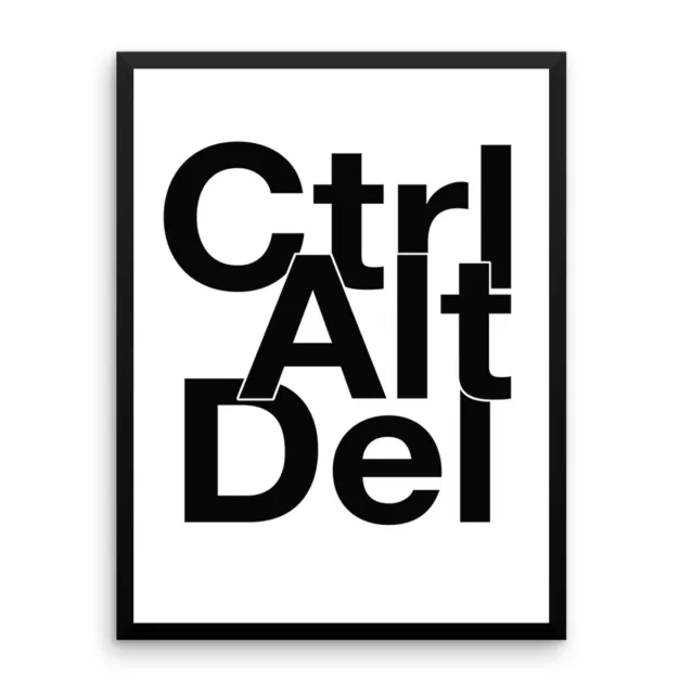 Ctrl Alt Del Poster Motivational Inspiration Quotes Delete Control Wall ...