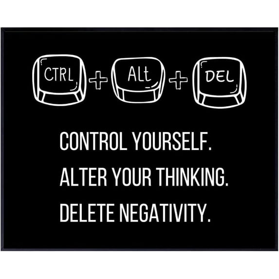 Ctrl+Alt+Delete Wall Art – Tech-Inspired Motivational Poster for Office ...