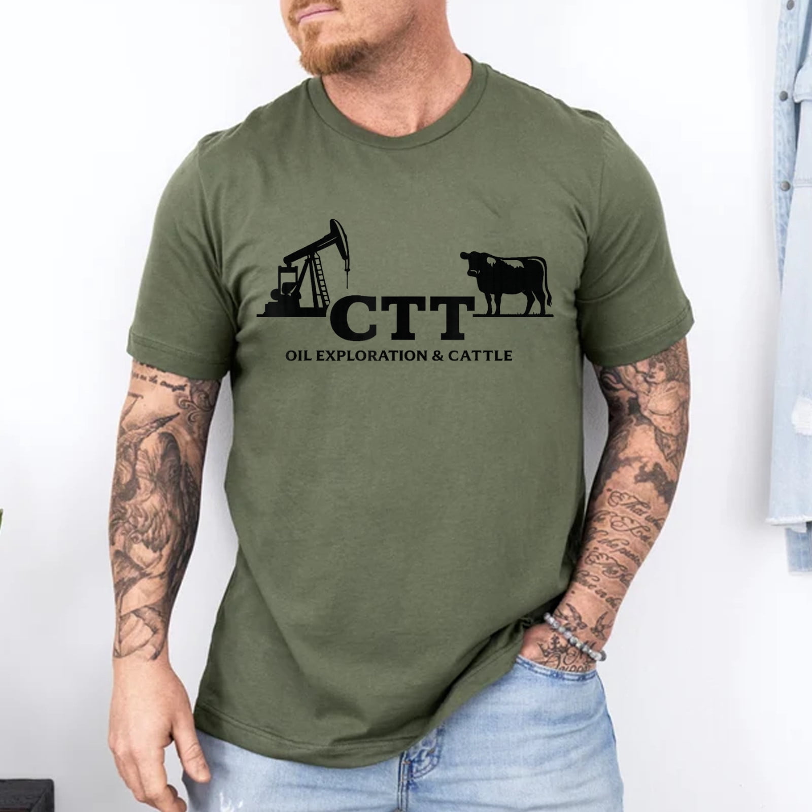 Ctt Oil Exploration And Cattle T-Shirt All Size S-5Xl - Walmart.com