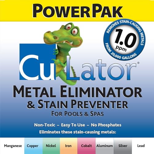 CuLator Metal Eliminator & Stain Preventer for Pools & Spas PowerPak 1. ...