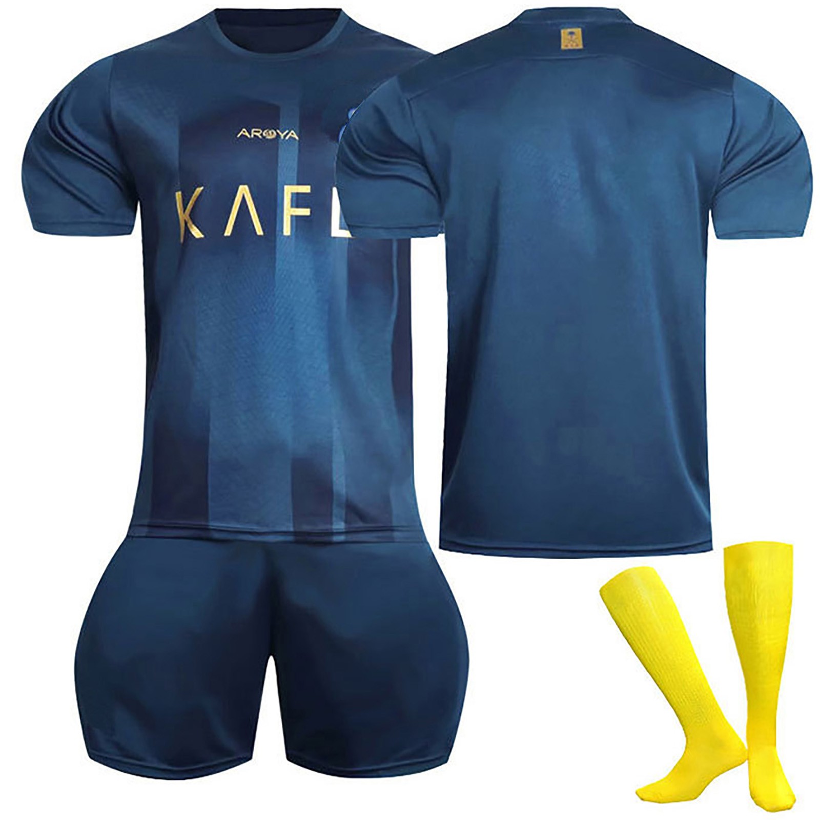 CuYou 23-24 Al-Nassr FC Away Game Soccer Jersey 3 Piece Set,Number #None Printed Soccer Jersey ...