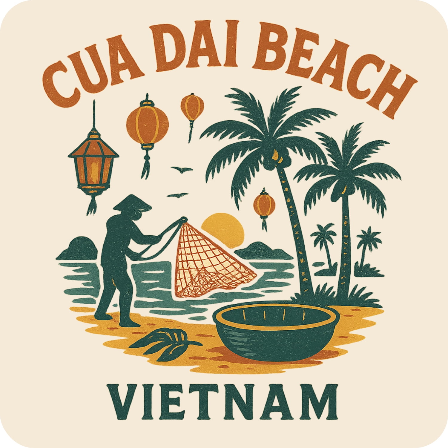 Cua Dai Beach Vietnam Keepsakes Souvenir Vinyl Sticker – Destination ...