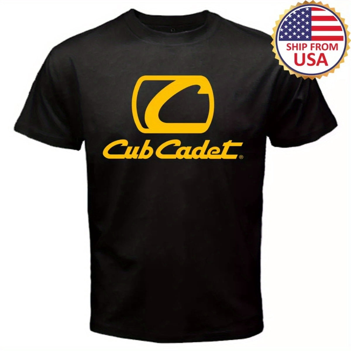 Cub Cadet Tractor Men's Black Cotton T-Shirt - Casual Crew Neck, Short ...