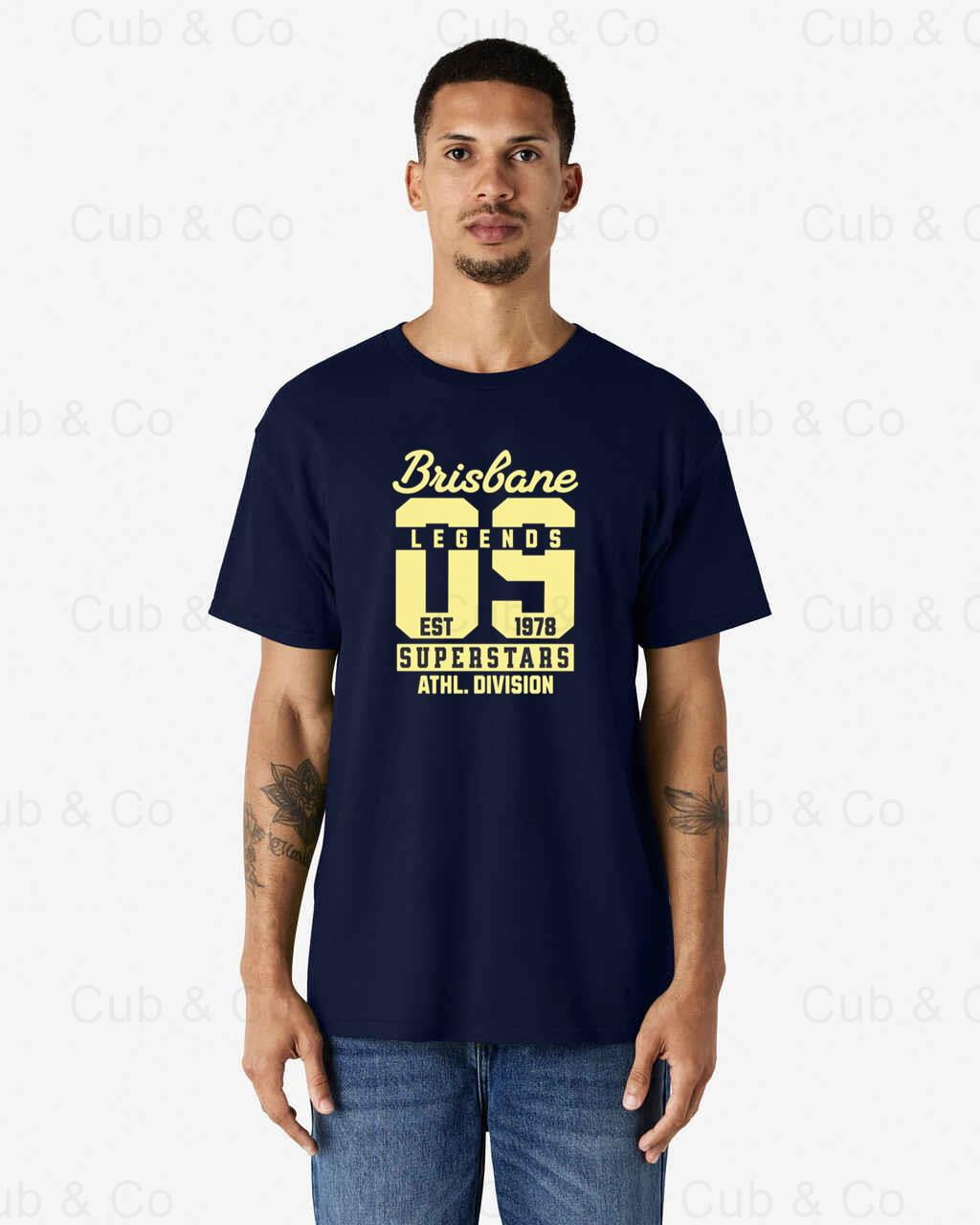 Cub & Co72 Brisbane Legends T shirt with Vintage 78 Sports Graphic, for ...